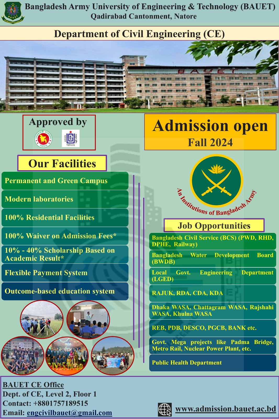 Admission Guidelines - Department of Civil Engineering (CE)Department ...